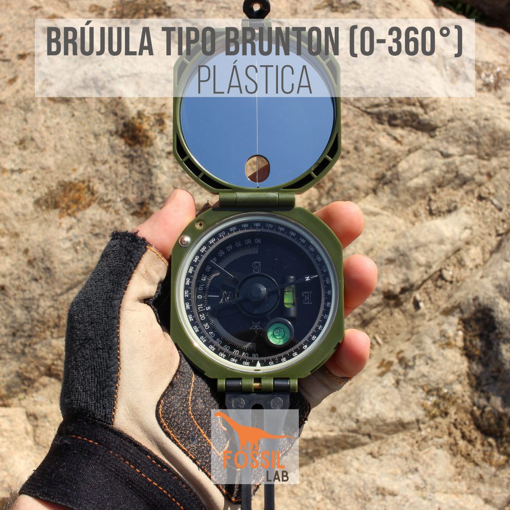 Brújula Tipo Brunton Plástica (azimutal 0-360°) | Fossil Lab